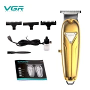 VGR ماكينة حلاقة معدنية للشعر و اللحية , لاسلكية - ذهبي V-056 - شارع عبد العزيز