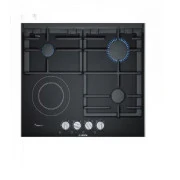 Bosch مسطح مشكل (غاز وكهرباء) 60 سم سيراميك ، أسود PRY6A6B70Q - شارع ...